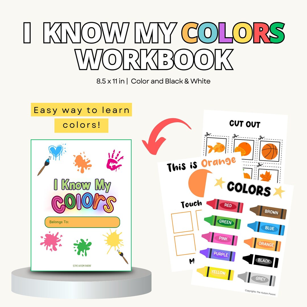 I Know My Colors Toddler/preschool Ages 1 and Up, Busy Book - Etsy