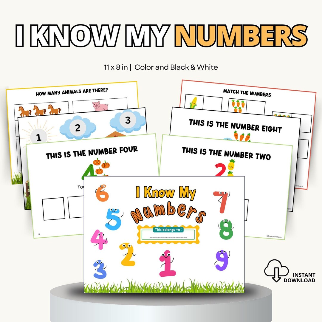 I Know My Numbers Toddler/preschool Ages 1 and Up, Busy Book - Etsy
