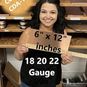 18 20 22 Gauge Copper CDA #110 Sheet Metal Jewelry Jeweler Silversmith ...