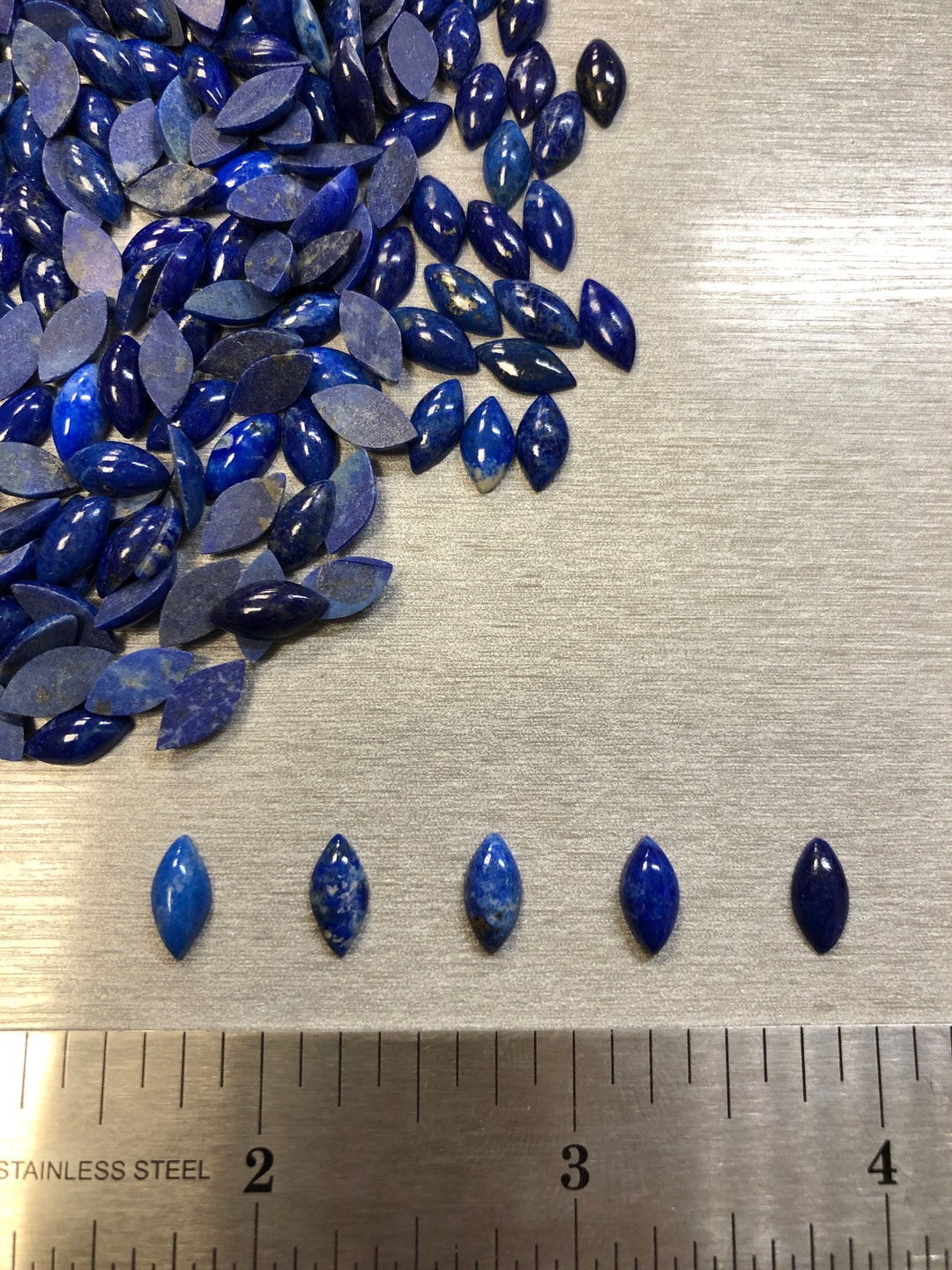 Natural Lapis Lazuli 5x10mm Marquise Cabachon - Product of Afganistan ...