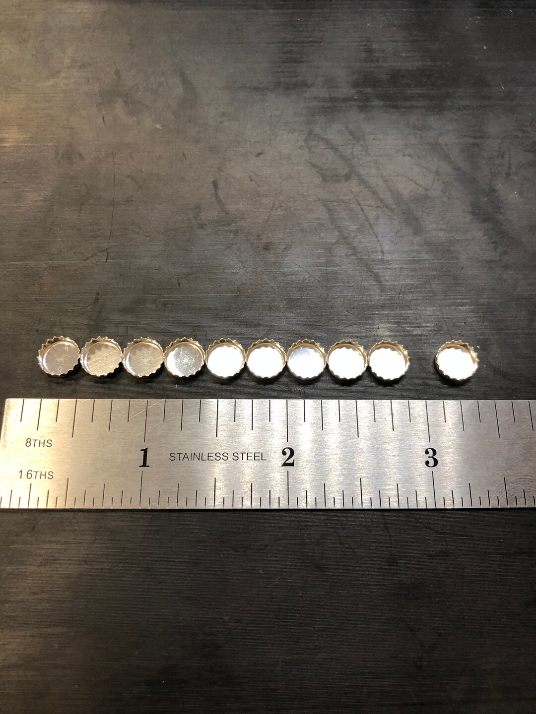 Sterling Silver .925 Serrated Bezel Cups 7mm - Etsy