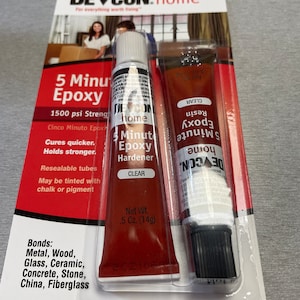Devcon Home 5 Minute Epoxy: 1500 PSI Strength - 1.0 Oz - Etsy