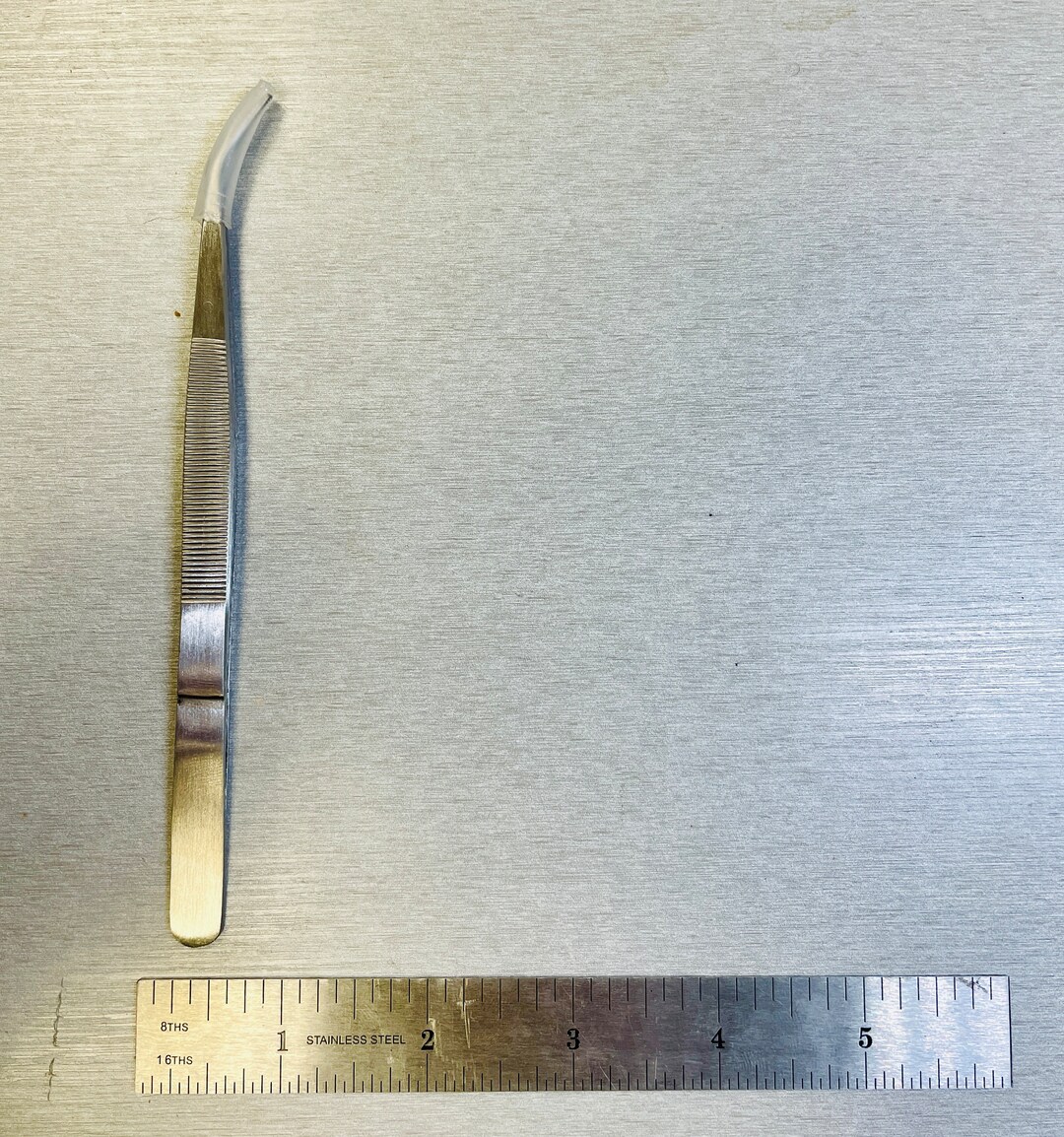 Stainless Steel 6" Curved Tweezer With Pin - All Purpose Economic ...