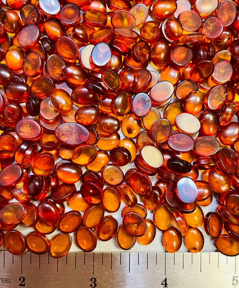 Amber Oval 7x9 7x9mm 7mm X 9mm Oval Real Baltic Cognac Amber Calibrated ...