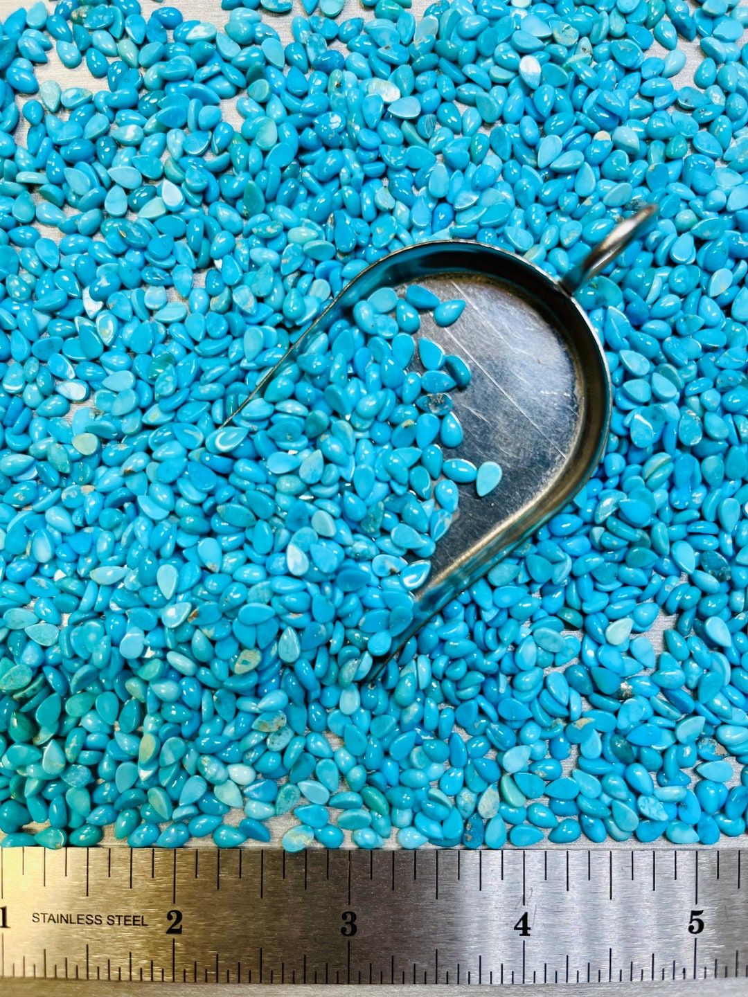 Turquoise Teardrop 3x5mm 3mm X 5mm Pear Real Kingman Turquoise ...