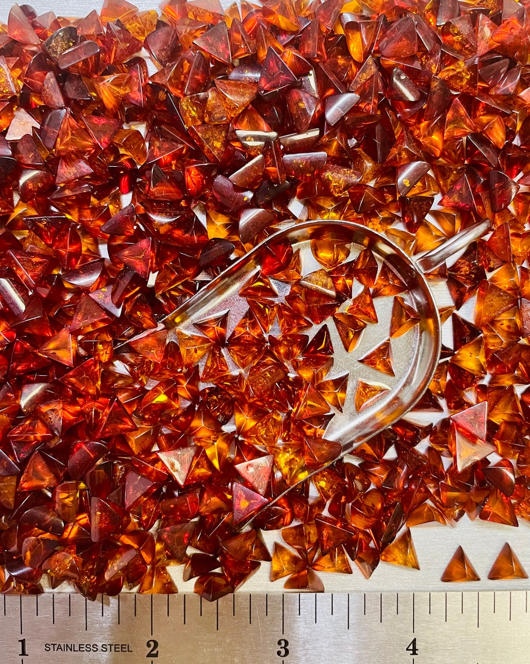 Amber Triangles 8x8 8x8mm 8mm X 8mm Triangle Real Baltic Cognac Amber ...