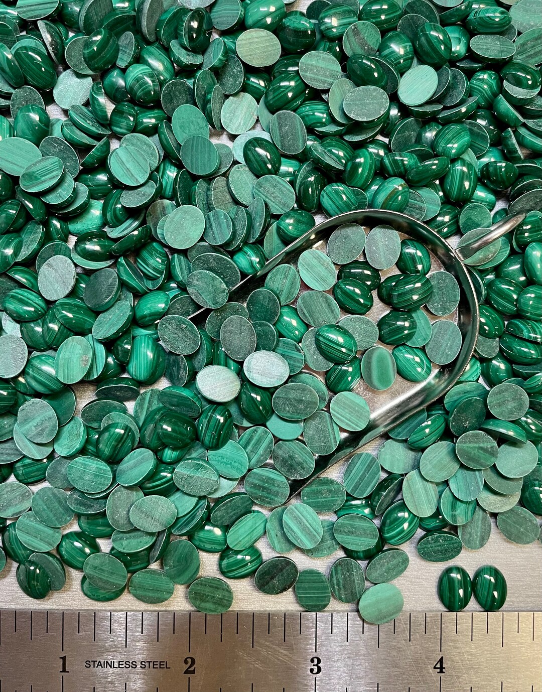 Malachite Oval 7x9 7x9mm 7mm X 9mm Oval Real Malachite Calibrated - Ask ...