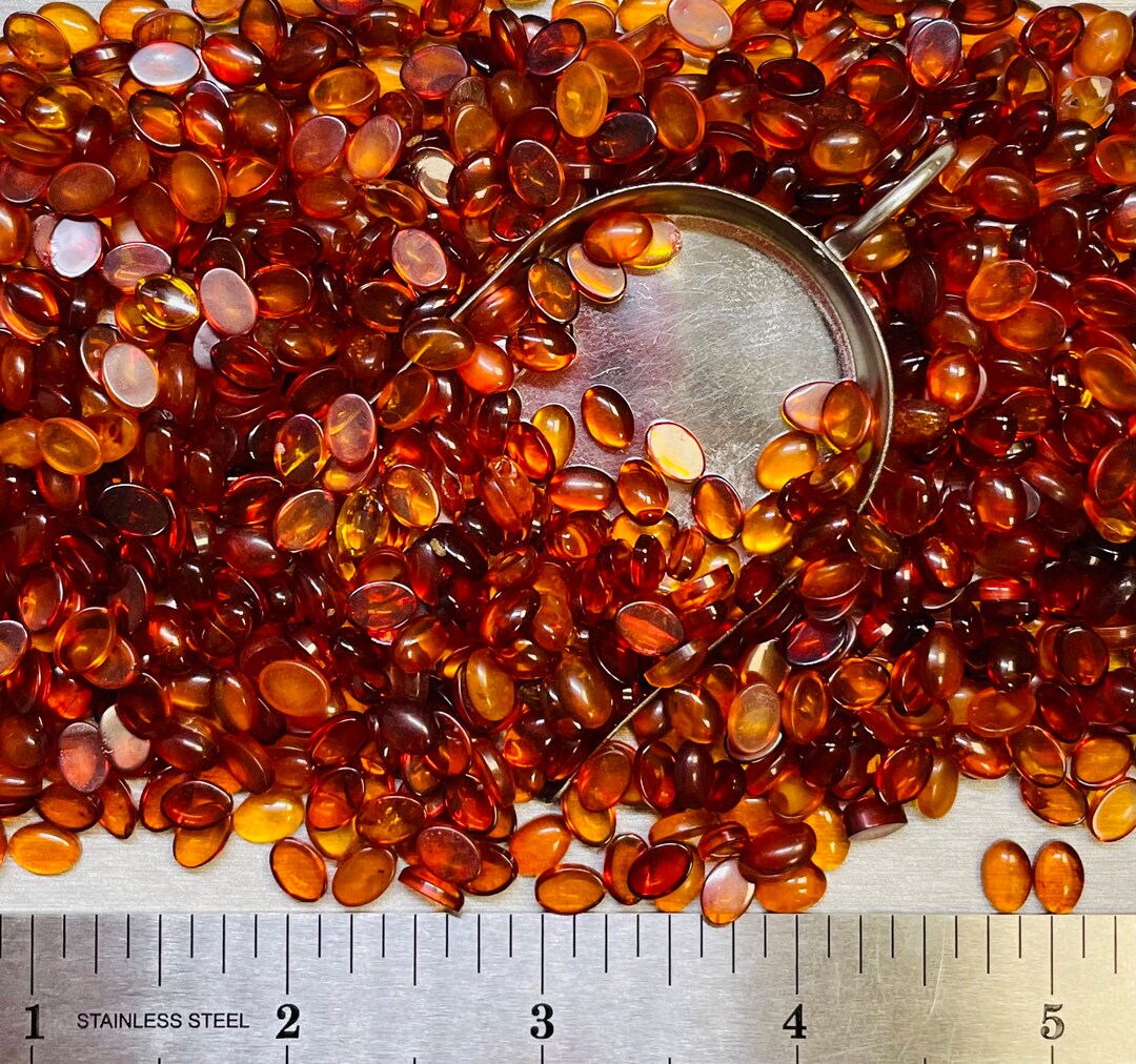 Amber Oval 5x7 5x7mm 5mm X 7mm Oval Real Baltic Cognac Amber Calibrated ...