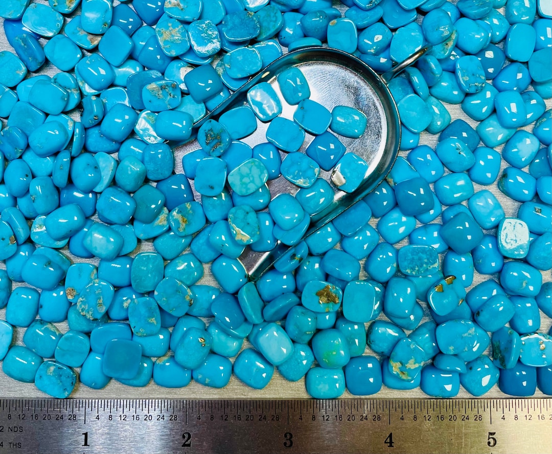 Turquoise Square 8x10mm 8mm X 10mm Oval Real Kingman Turquoise ...