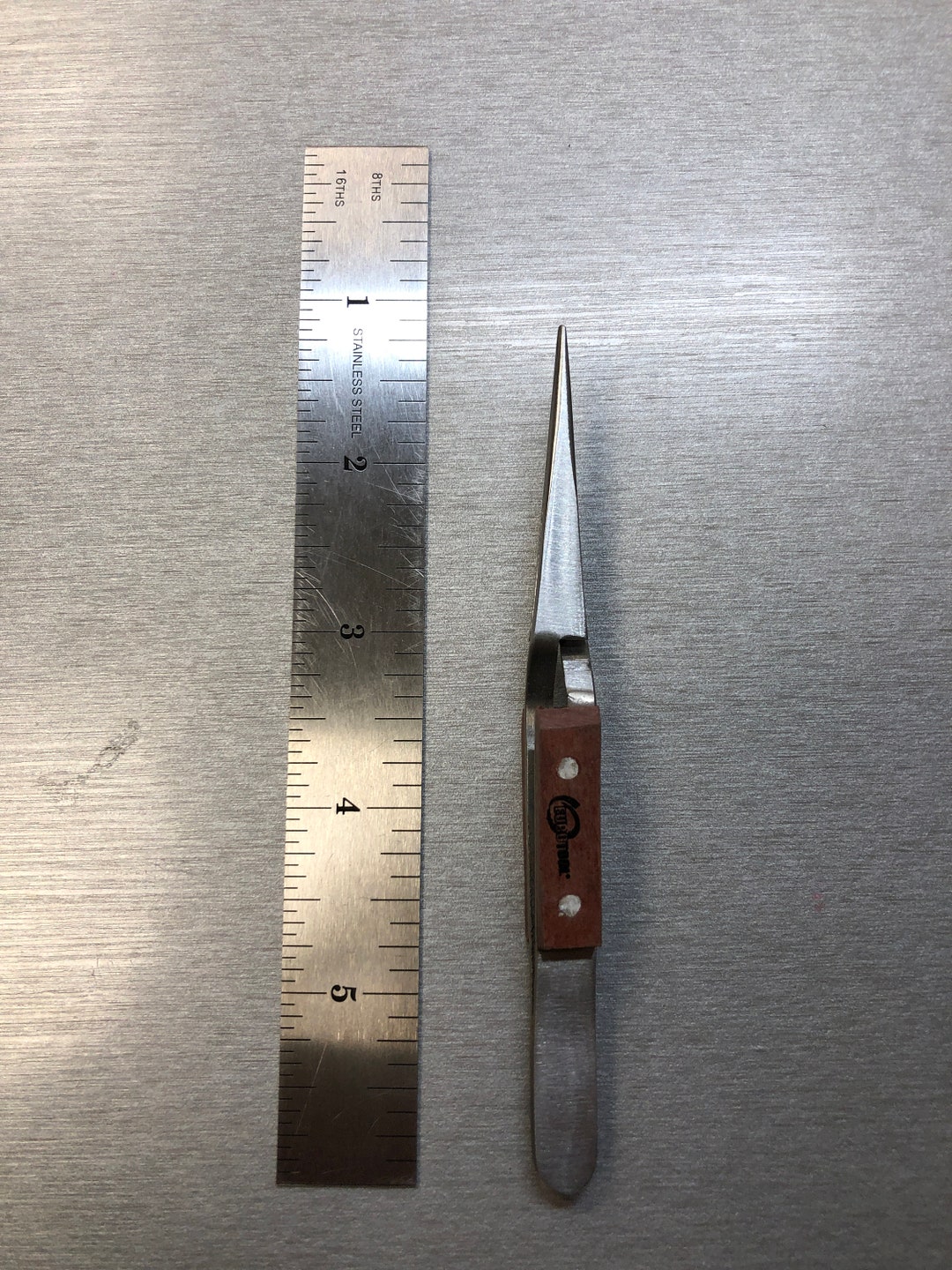 Self-closing Straight Point Tweezers 4-1/2" Fiber Grip Tweezer - for ...