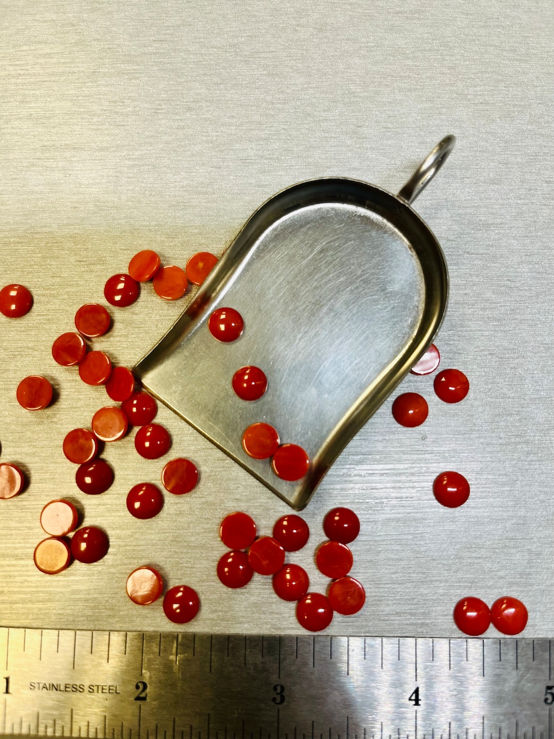 Coral Round Circle 7x7 7x7mm 7mm X 7mm Real Red and Orange Meditranian ...