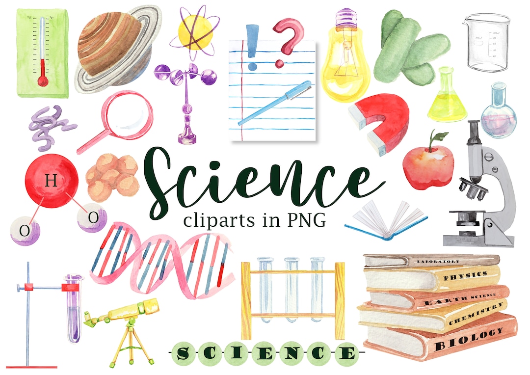 Science Clip Art Bundle in PNG Format - Etsy