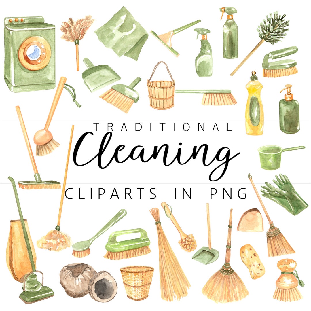 Asian Cleaning Clip Art Bundle in PNG Format Instant Download - Etsy