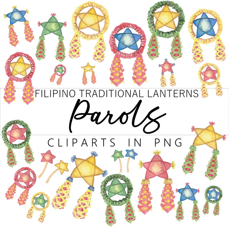 Filipino Parol Christmas Clip Art Bundle in PNG Format - Etsy