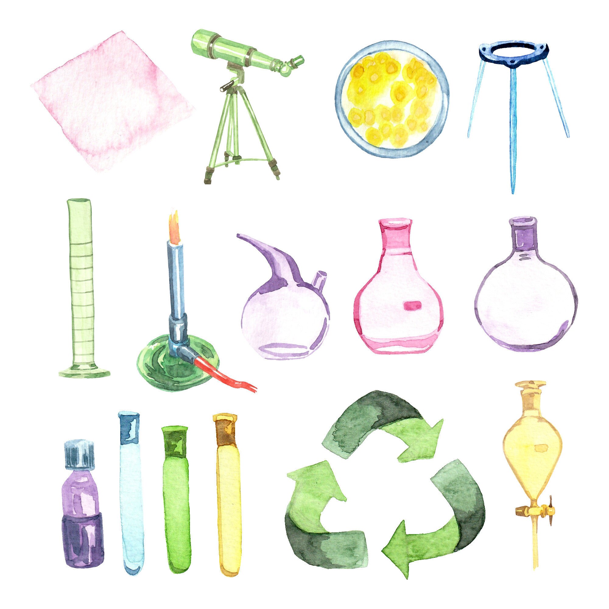 Science Clip Art Bundle in PNG Format - Etsy
