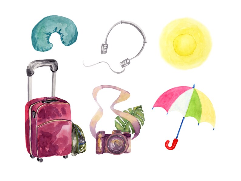 Watercolor Spring Summer PNG Clip Art, Summer Country Images Instant ...