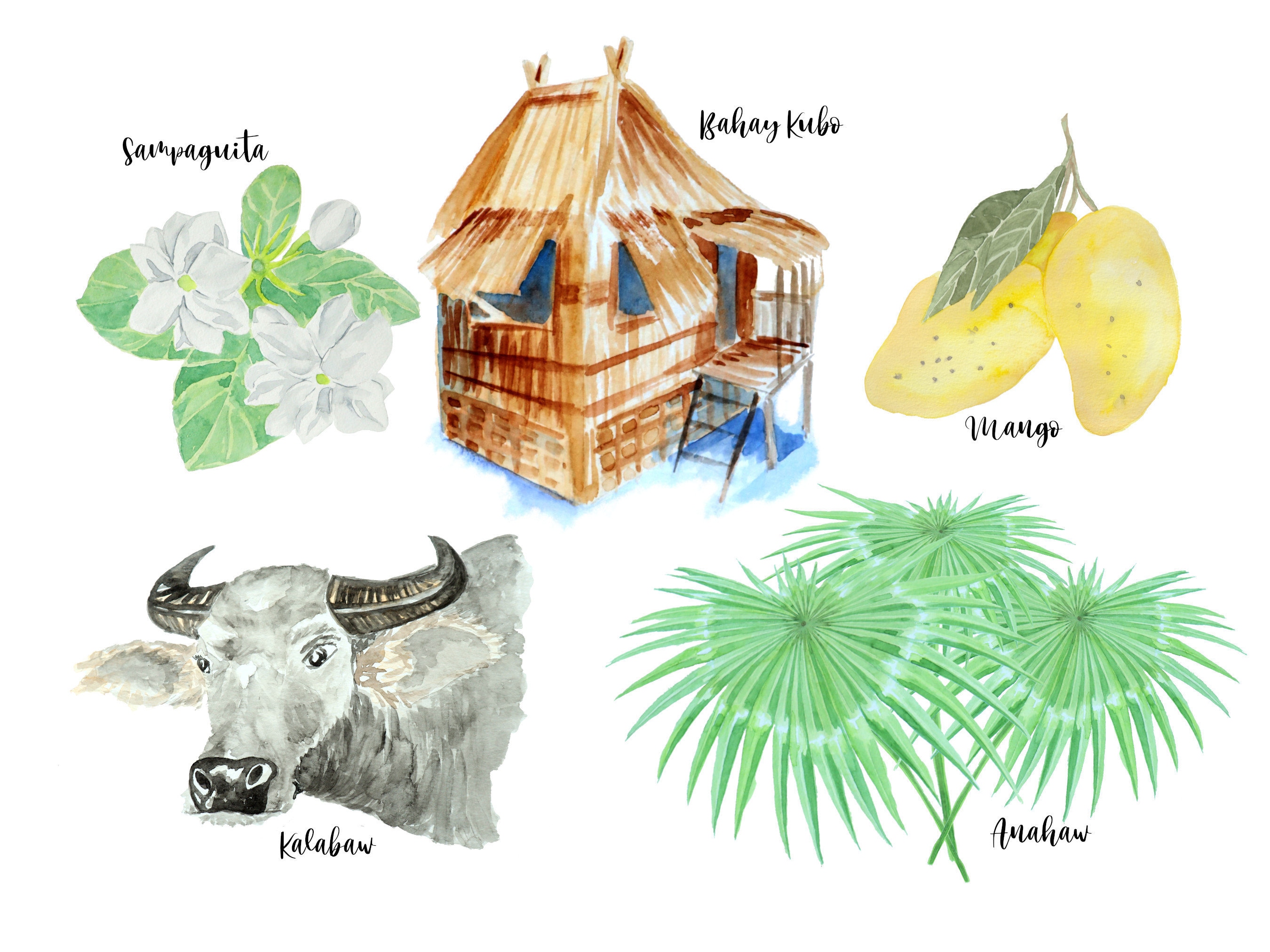 12 Philippines Filipino Clip Art Bundle in PNG Format - Etsy