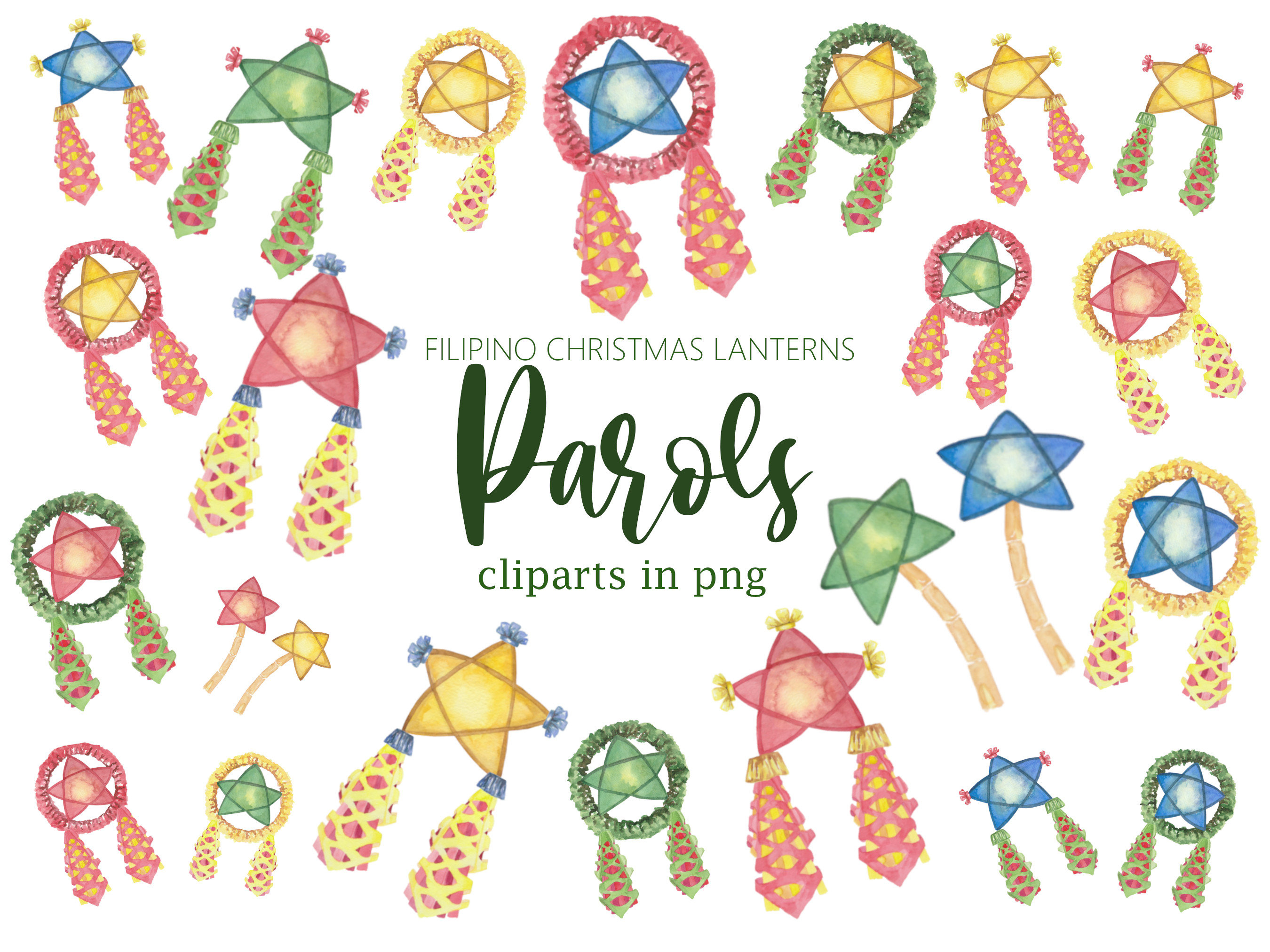 Filipino Parol Christmas Clip Art Bundle in PNG (Download Now) - Etsy