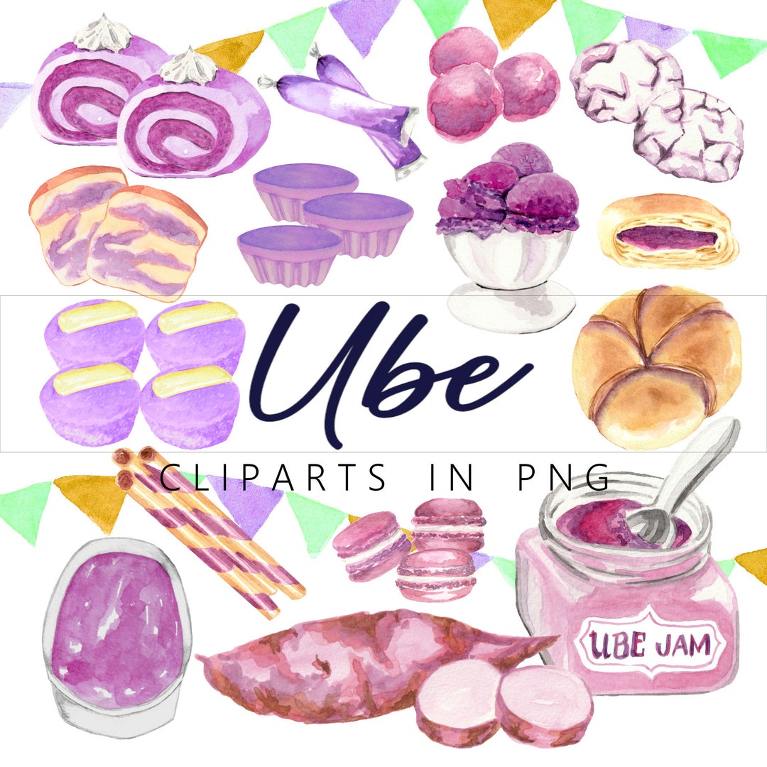 12 Ube/ Purple Yam Clip Art Bundle in PNG Format - Etsy