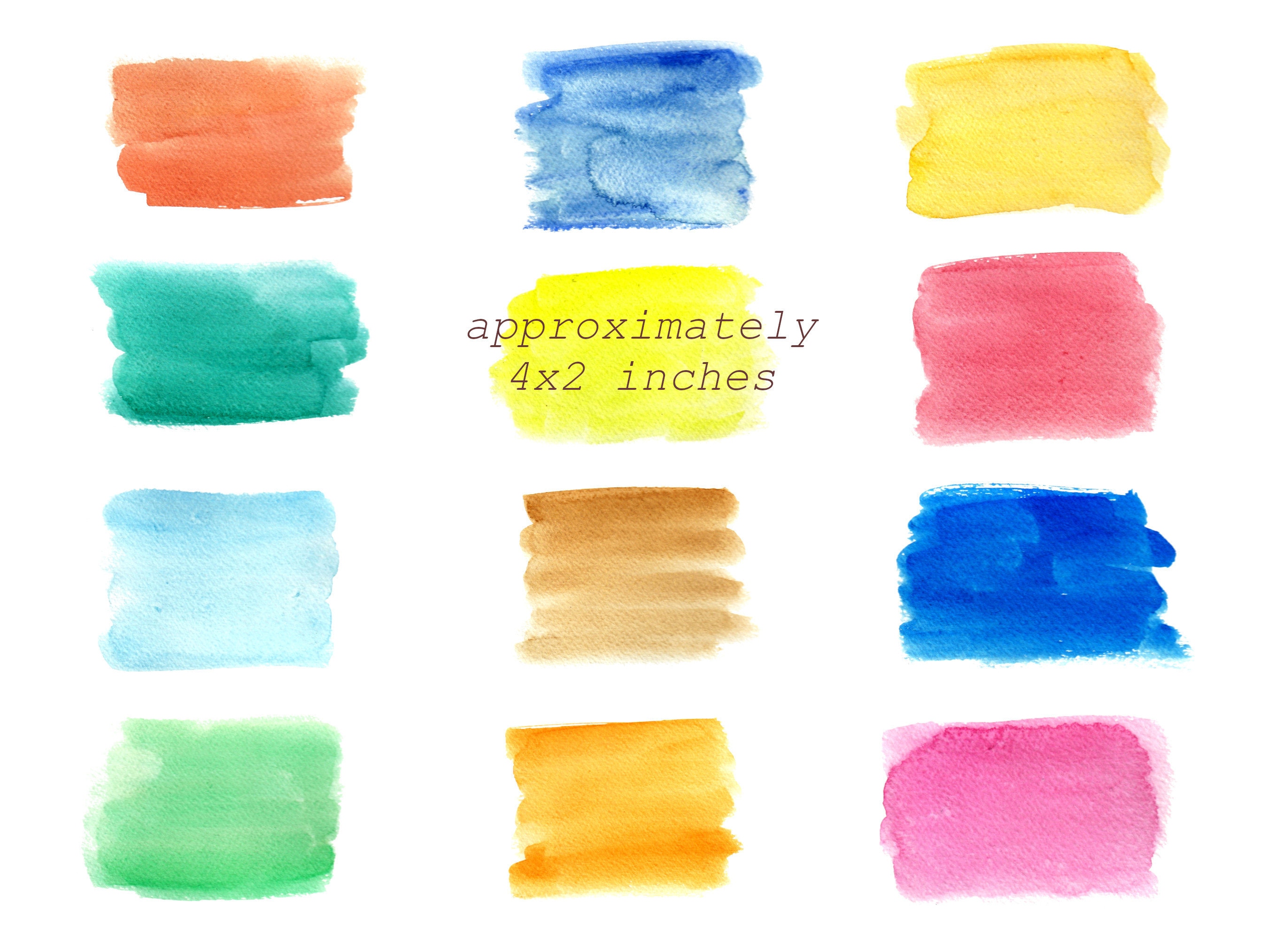 Watercolor Headers in PNG Clipart, Printable, Instant Download for ...