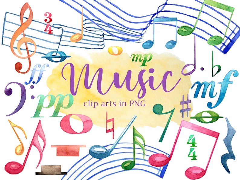 Musical Clip Art Bundle in PNG Format - Etsy Australia