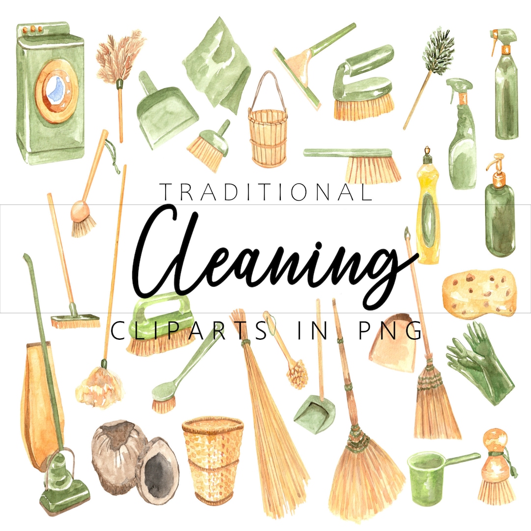 Asian Cleaning Clip Art Bundle in PNG Format Instant Download - Etsy