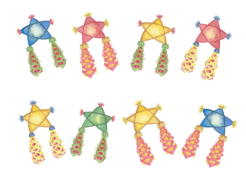 Filipino Parol Christmas Clip Art Bundle in PNG Format - Etsy