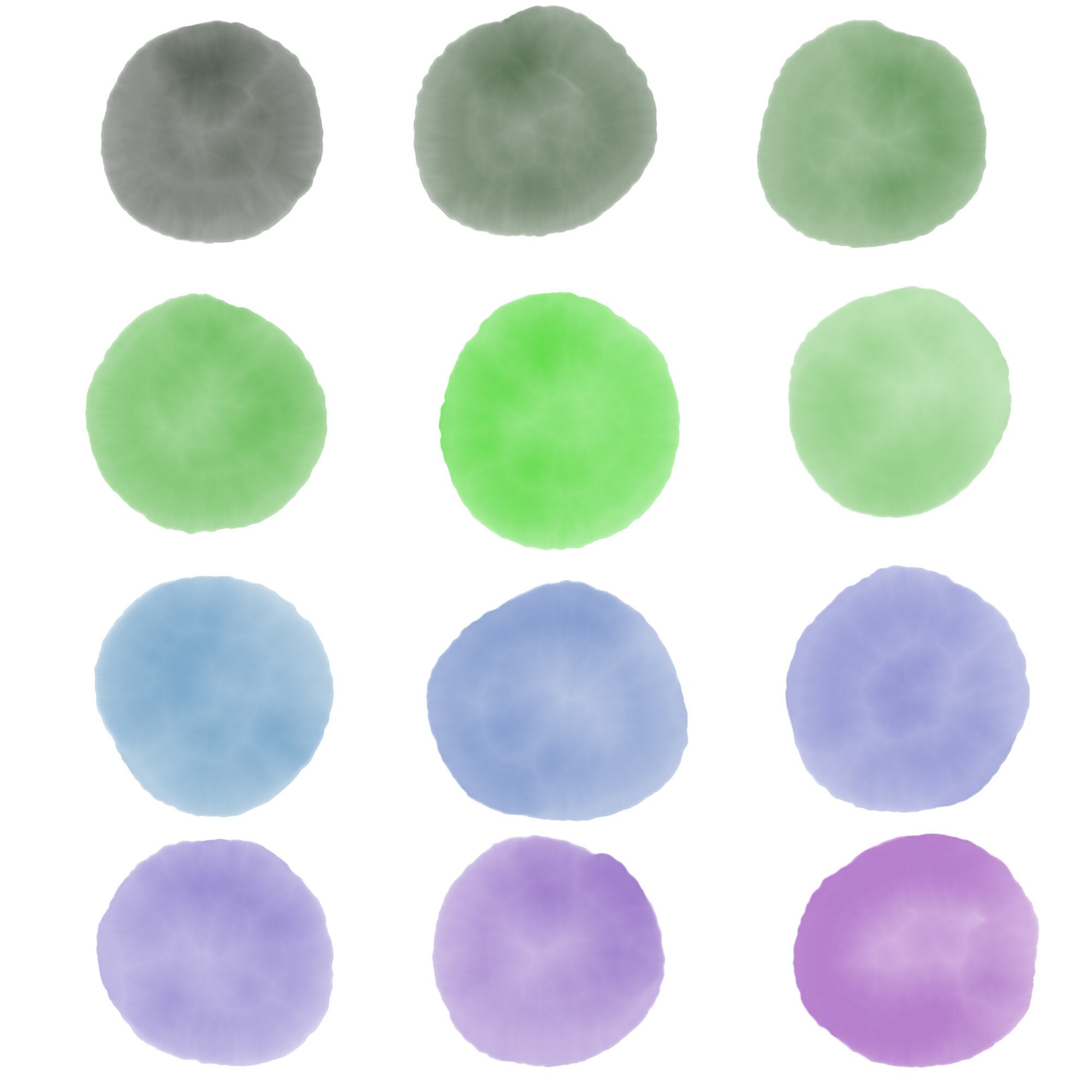 100 Hand Drawn Watercolor Dots Clipart, Circle Paint, Round Splotches ...