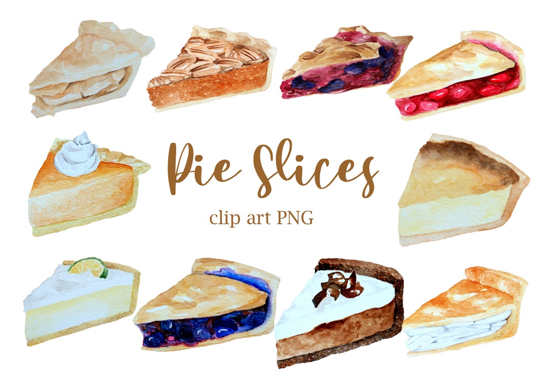10 Pie Slices Clip Art PNG 300ppi Instant Download Personal - Etsy