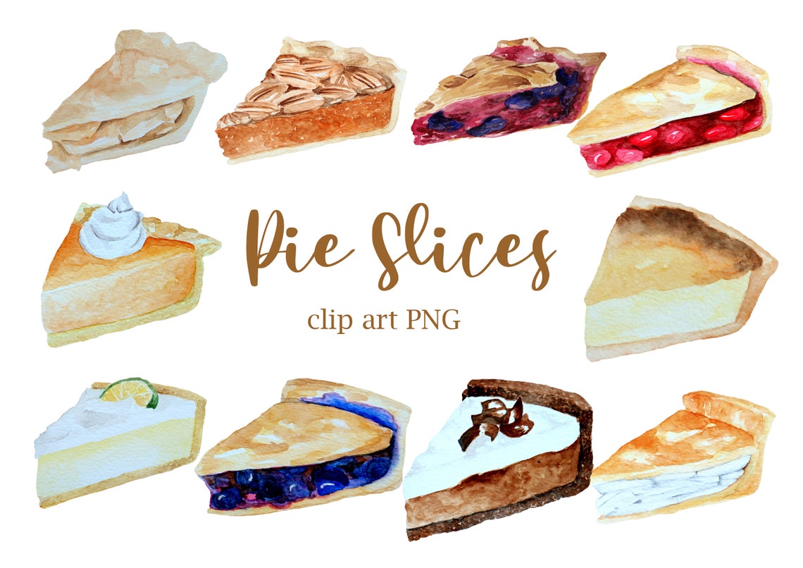 10 Pie Slices Clip Art PNG 300ppi Instant Download Personal - Etsy