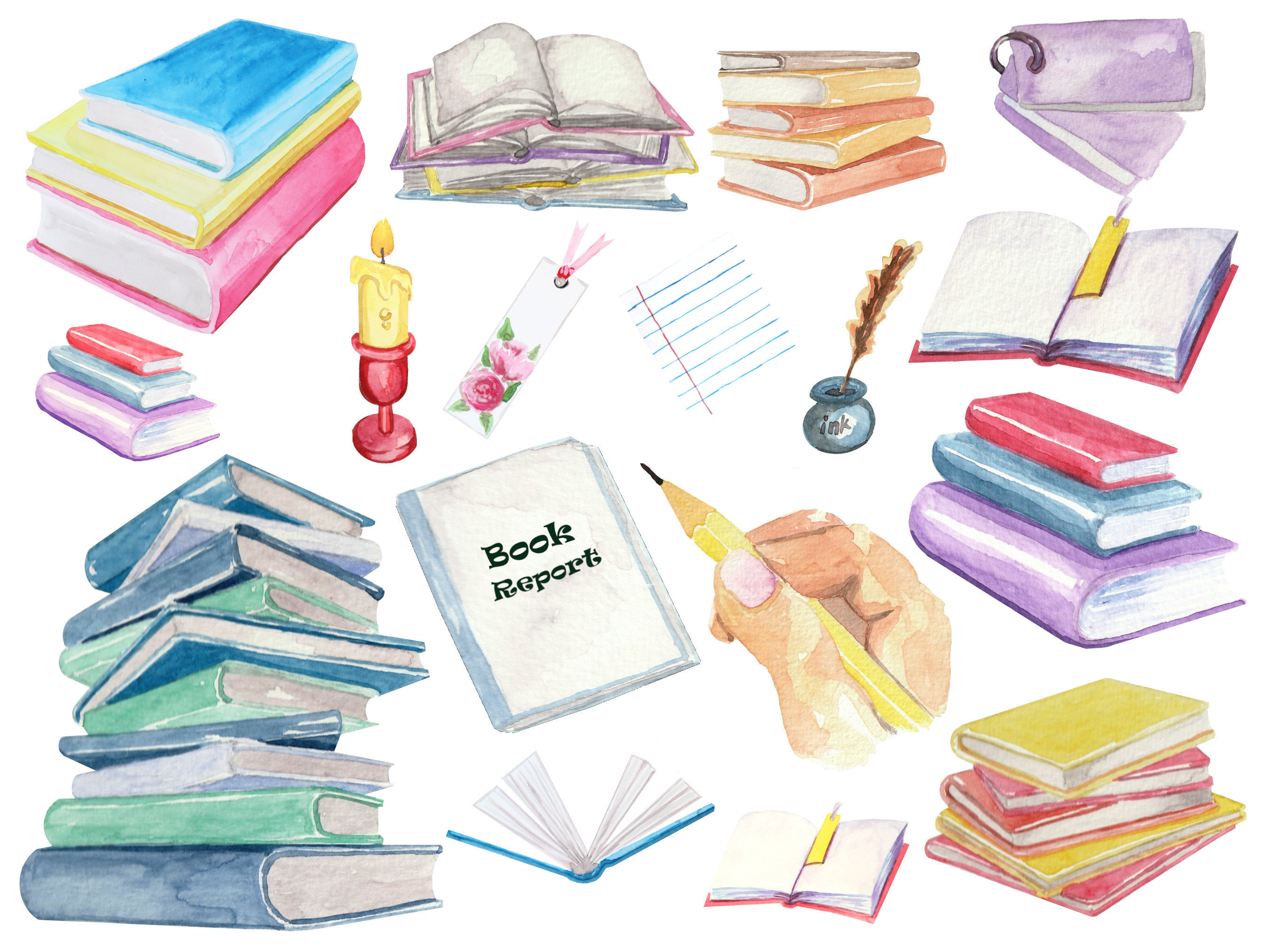 Language Arts Clip Art Bundle in PNG Format - Etsy