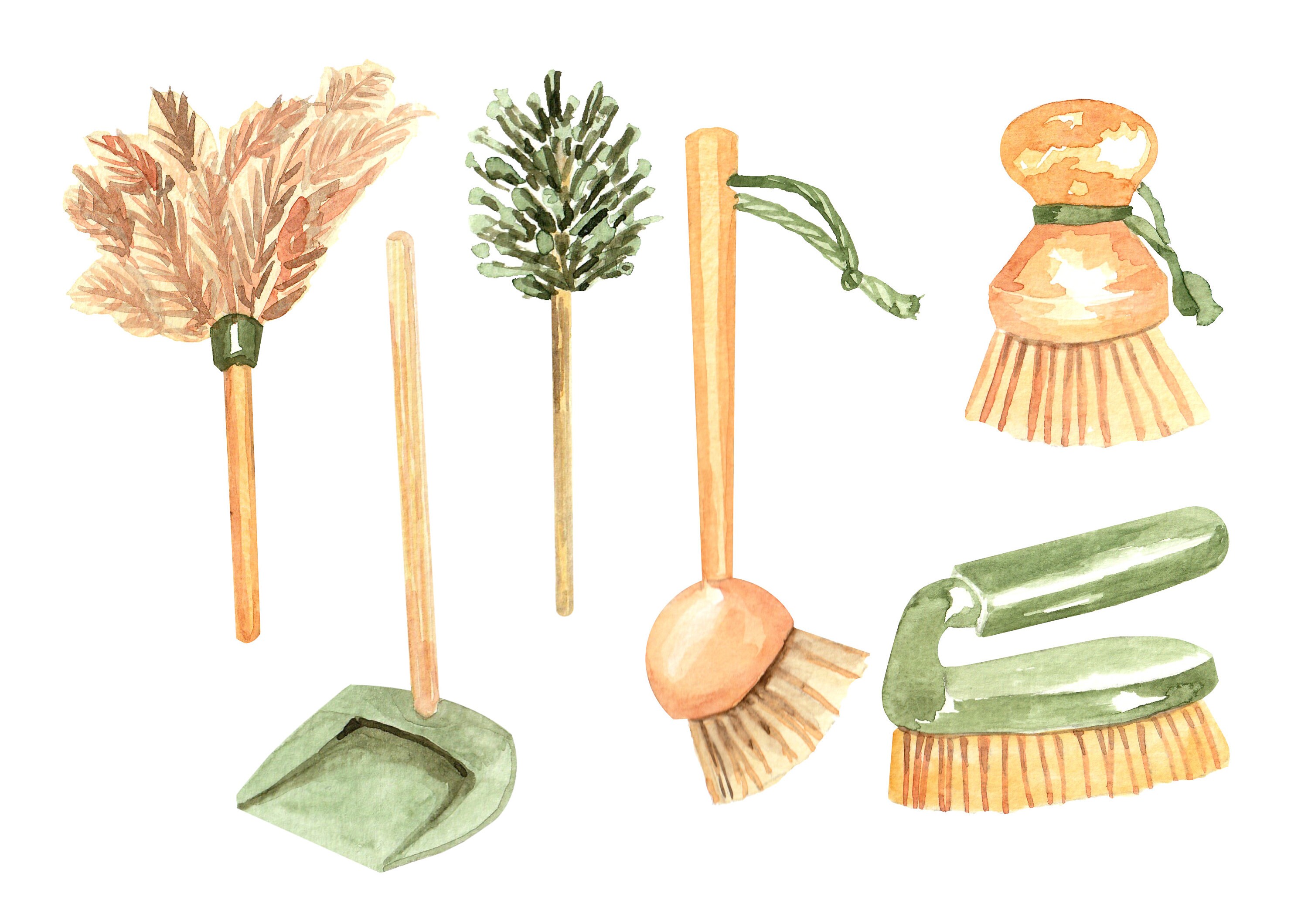 Asian Cleaning Clip Art Bundle in PNG Format Instant Download - Etsy