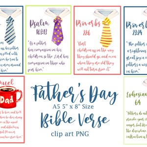 6 Father’s Day Bible Verse Clip Art Bundle in PNG, JPG and PDF Format ...