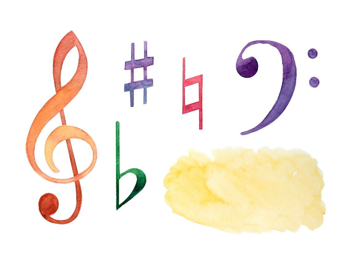 Musical Clip Art Bundle in PNG Format - Etsy