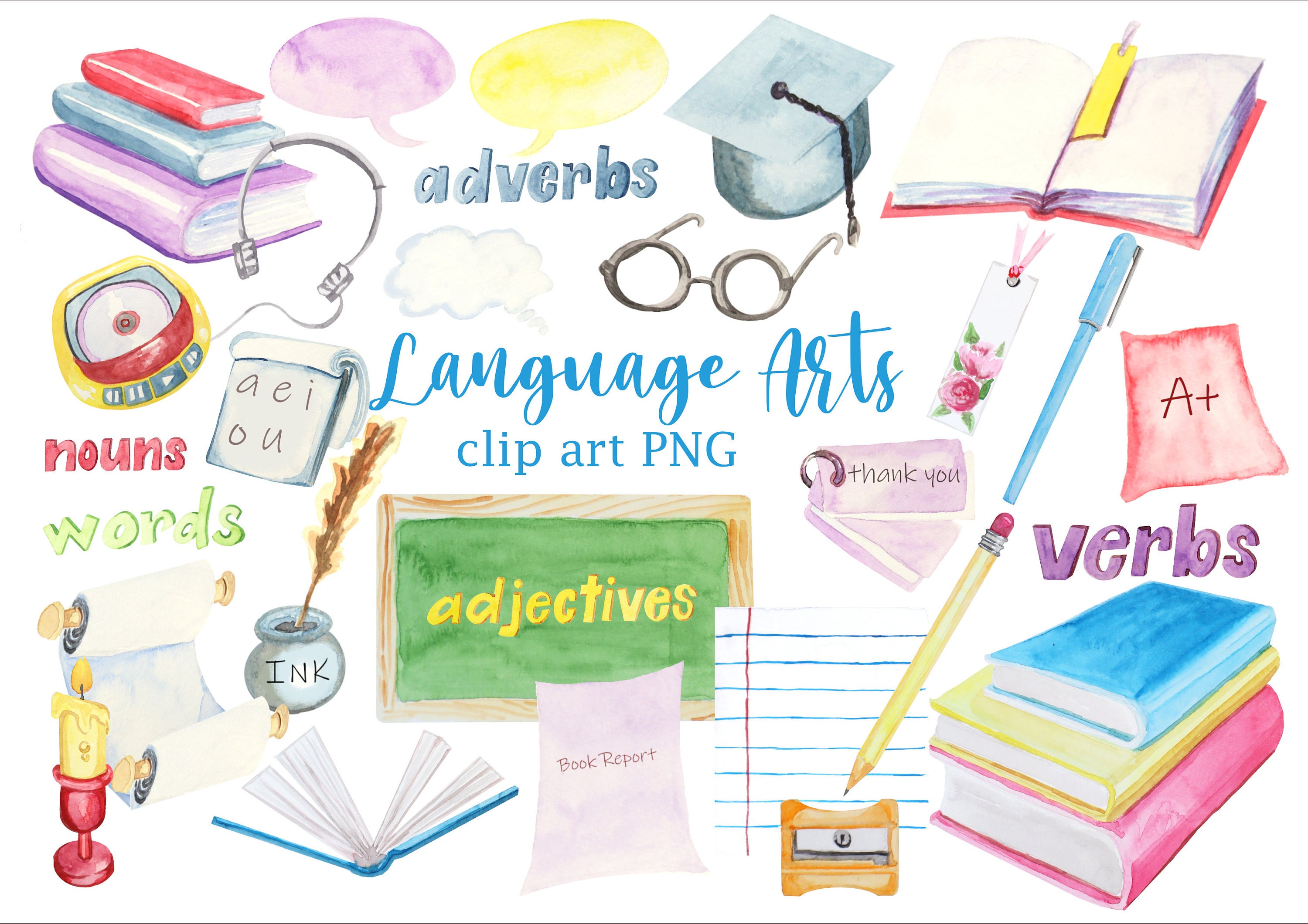 27 Language Arts Clip Art Bundle In PNG Format | ubicaciondepersonas ...
