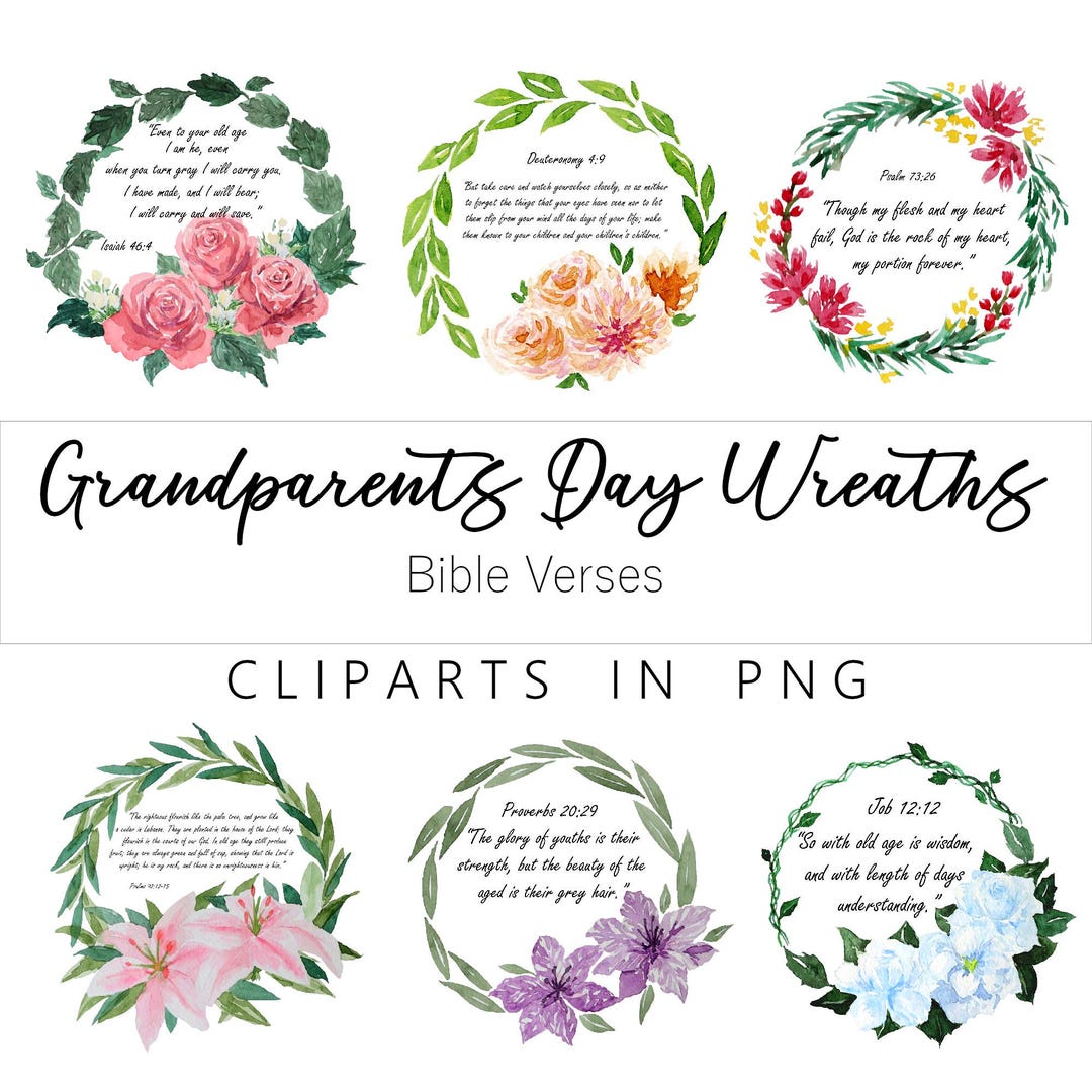 Wreath Bible Verses for Grandparents Day - Etsy