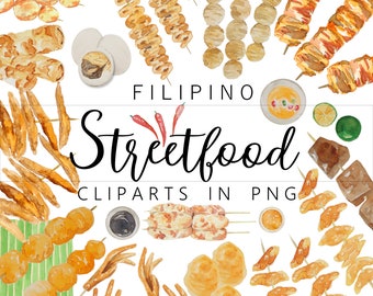 Filipino Street Food Cliparts in PNG Digital Download Illustrations ...