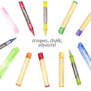 Art Supplies Clipart Bundle in PNG Format, Printable, Clear Background ...