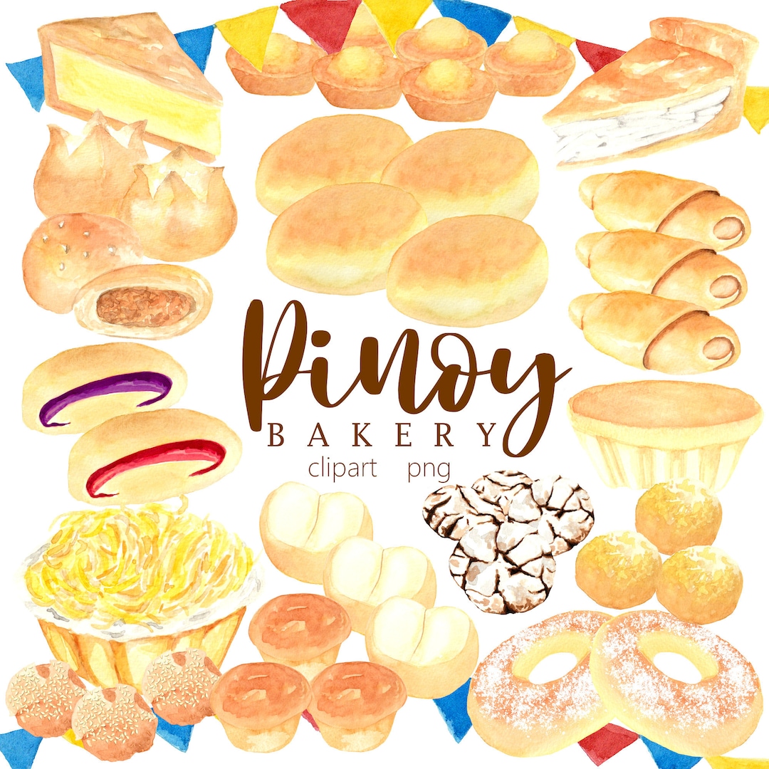 16 Filipino Breads Clipart PNG Pinoy Panaderia Images in PNG - Etsy UK