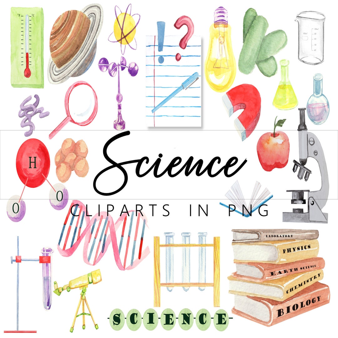 Science Clip Art Bundle in PNG Format - Etsy