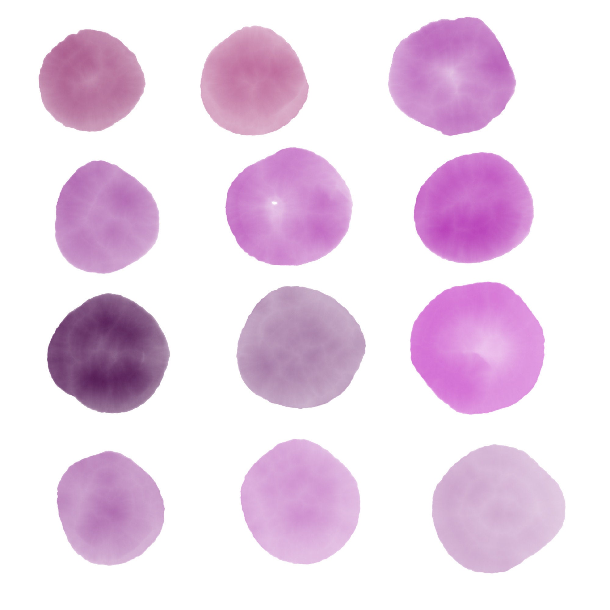 100 Hand Drawn Watercolor Dots Clipart, Circle Paint, Round Splotches ...