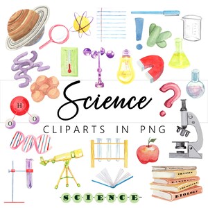 Science Clip Art Bundle in PNG Format - Etsy
