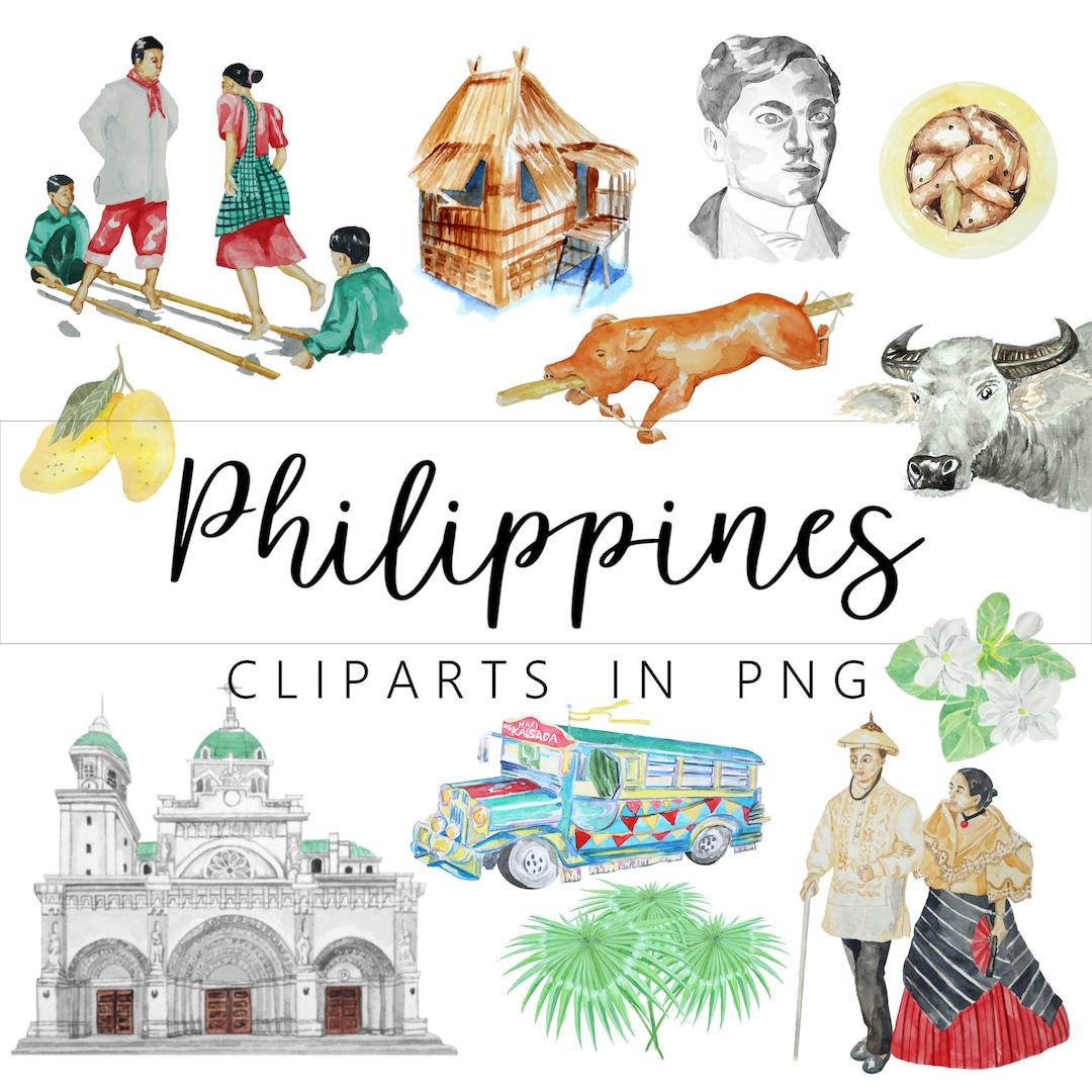 12 Philippines Filipino Clip Art Bundle in PNG Format - Etsy