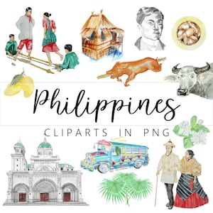 12 Philippines Filipino Clip Art Bundle in PNG Format - Etsy