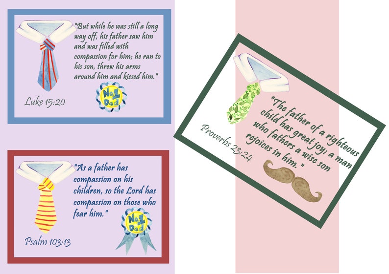 6 Father's Day Bible Verse Clip Art Bundle in PNG, JPG, and PDF Format ...