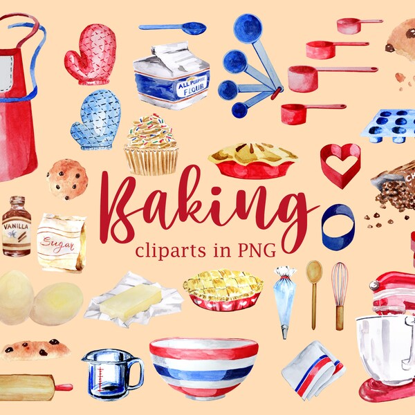 Watercolor Baking - Etsy