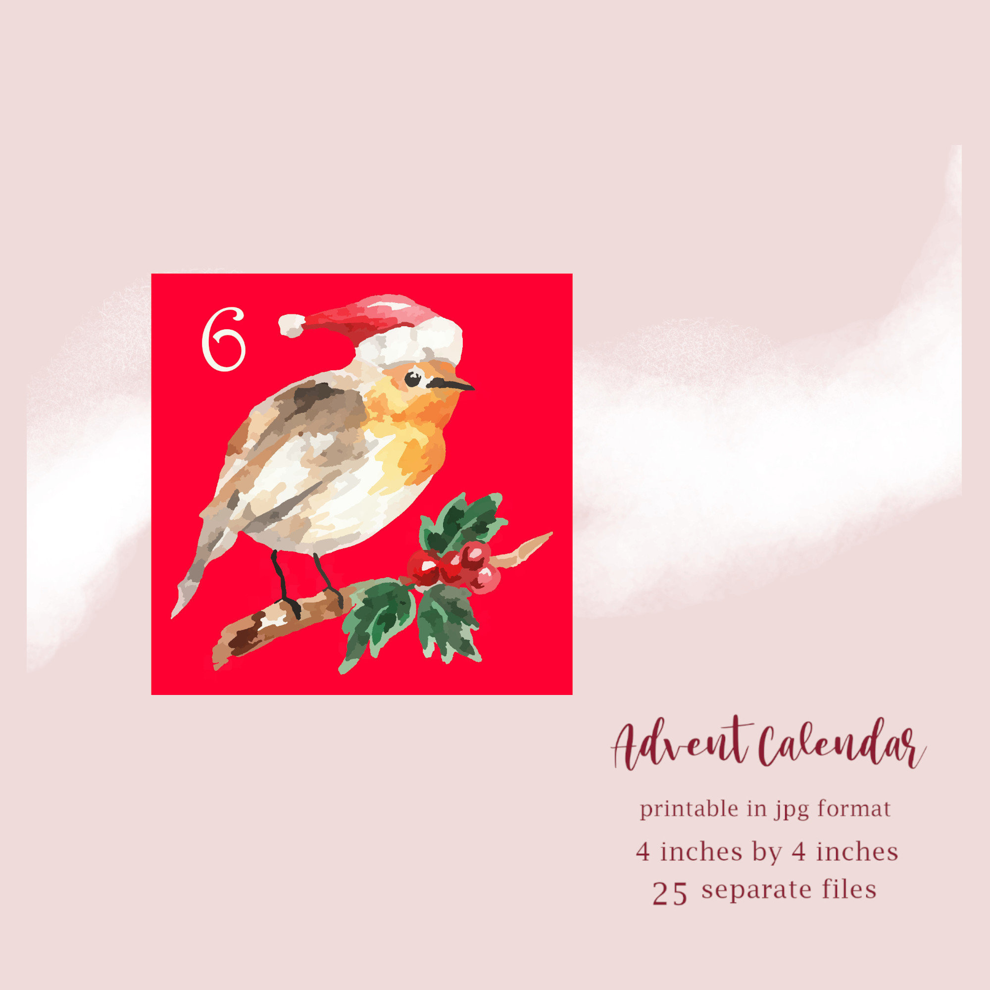 Complete Advent Calendar Clip Art Tags Bundle in JPG Format. - Etsy