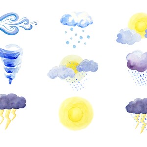 Weather Elements Clip Art Bundle in PNG Format - Etsy