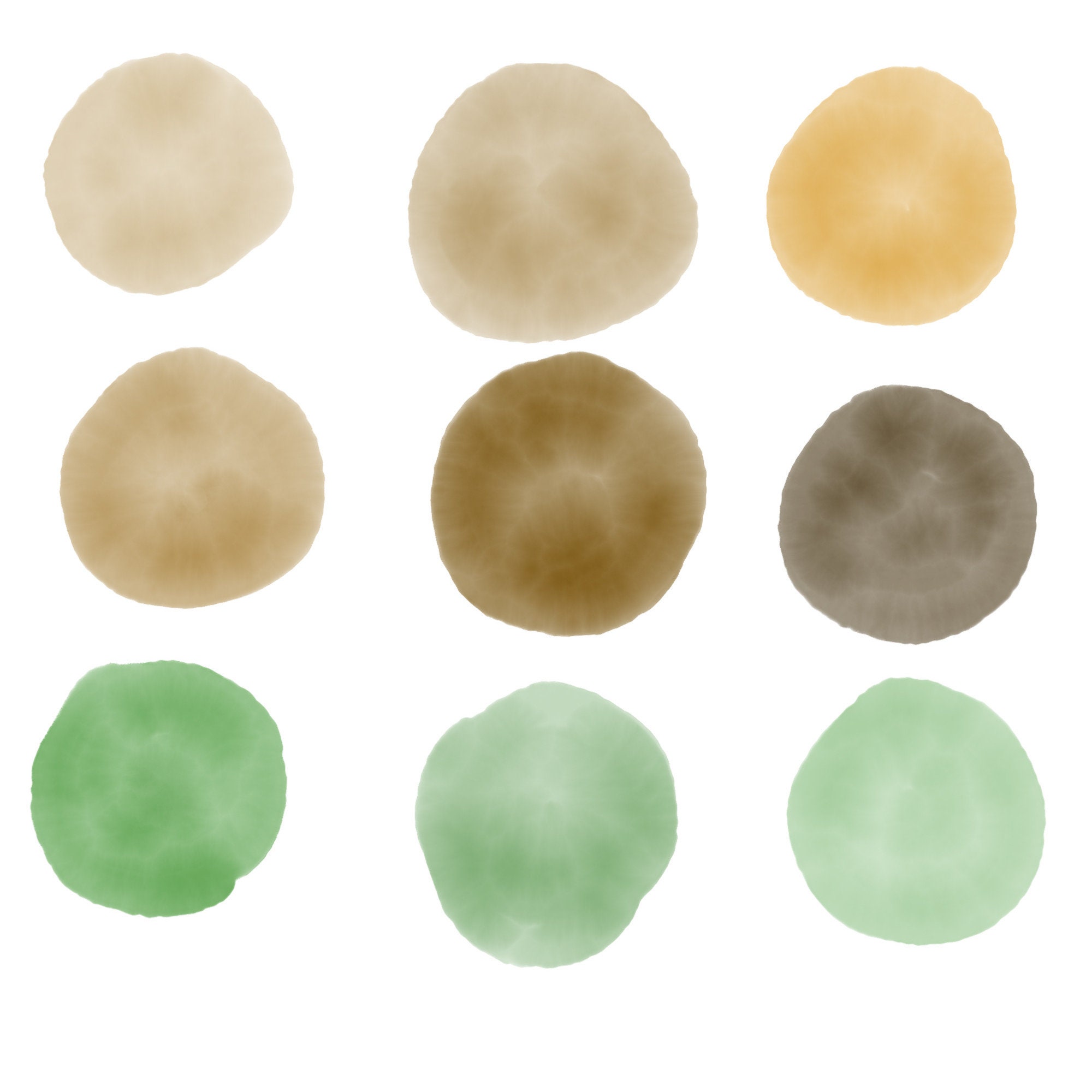 100 Hand Drawn Watercolor Dots Clipart, Circle Paint, Round Splotches ...