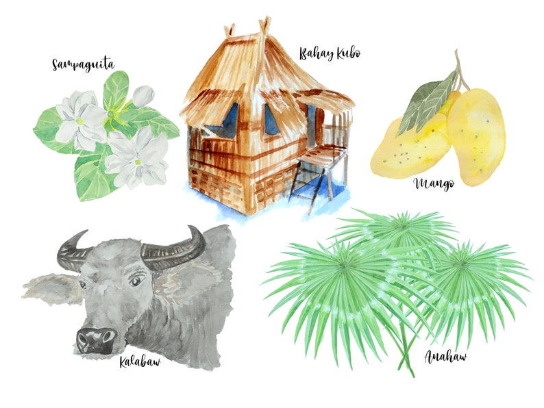 12 Philippines Filipino Clip Art Bundle in PNG Format - Etsy